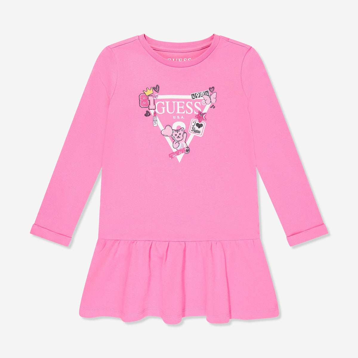 Guess Girls Logo Jersey Dress in Pink – Johnston Prams & Buggies Ltd