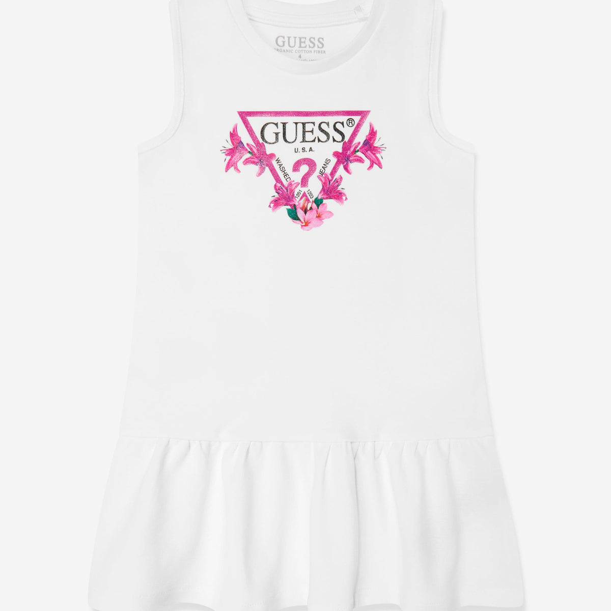 Guess Girls Sleeveless Logo Dress in White – Johnston Prams & Buggies Ltd