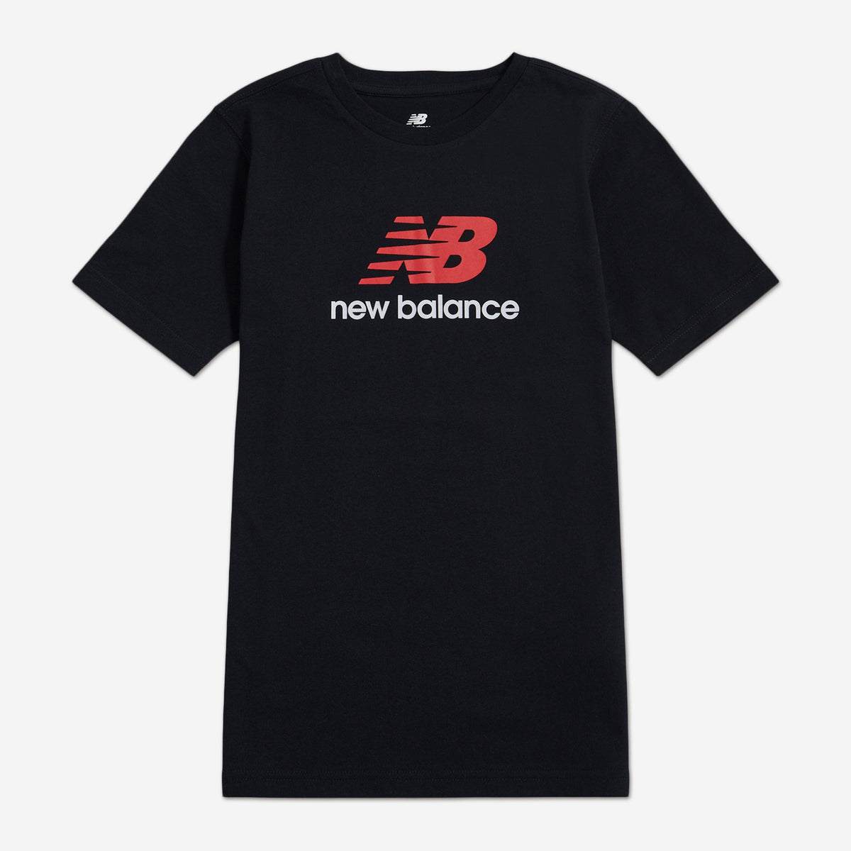 New Balance Boys Jersey Stacked Logo T-Shirt in Black – Johnston Prams ...