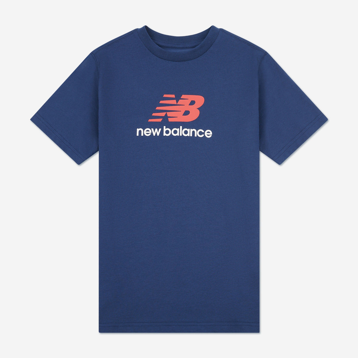 New Balance Boys Jersey Stacked Logo T-Shirt in Navy – Johnston Prams ...